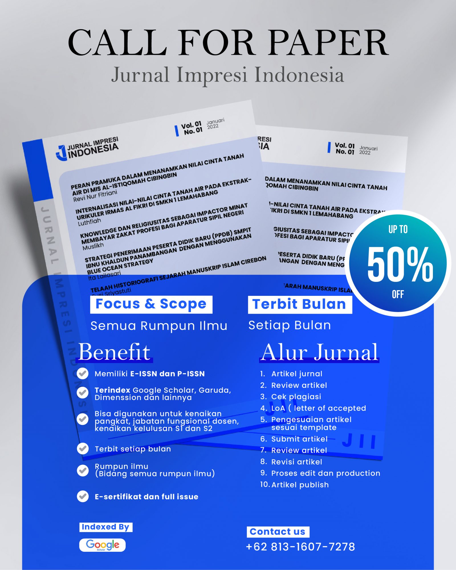 Call For Paper Jurnal Nasional & Internasional Bergaransi Terbit!